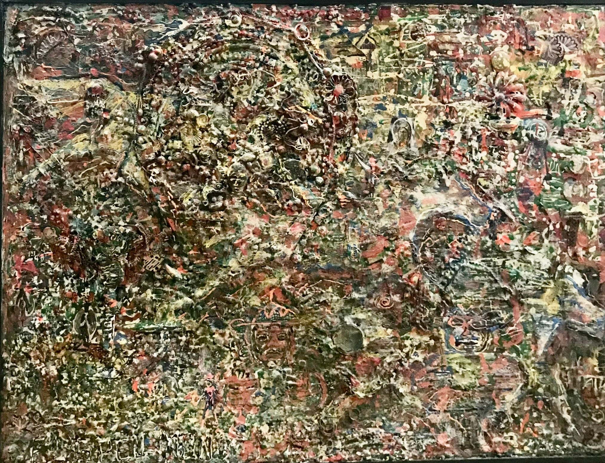 DOC. SPELLMON OUTSIDER ARTIST PAINTING "MEMORIAL TO BLACK SEMINOLES ...