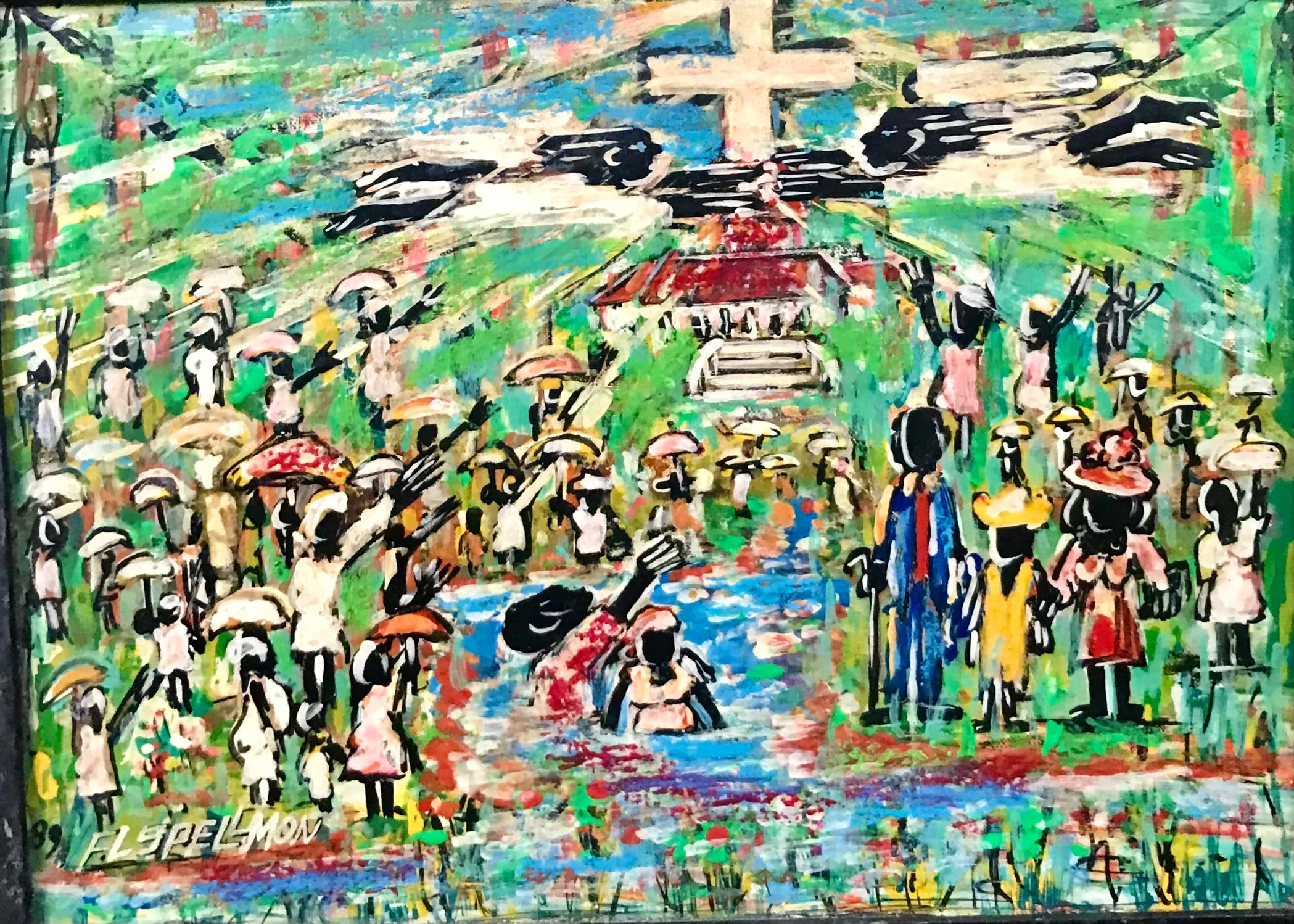 DOC SPELLMON OUTSIDER ARTIST PAINTING – Triple A Antiques
