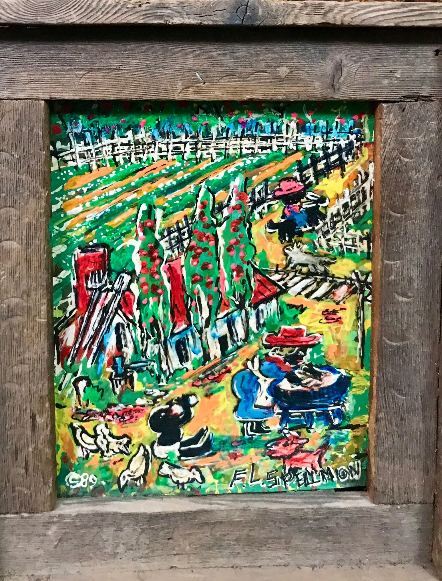 DOC SPELLMON OUTSIDER ARTIST ORIGINAL PAINTING – Triple A Antiques